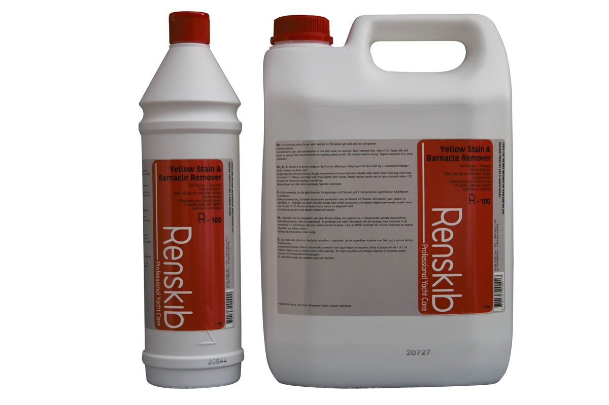Products : R-100 Yellow stain & barnacle remover